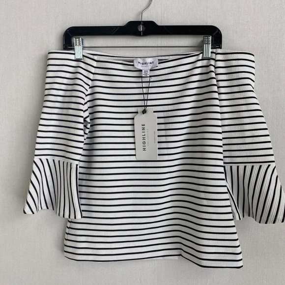 Highline Collective | Tops | Highline Collective Stripe Off Shoulder ...